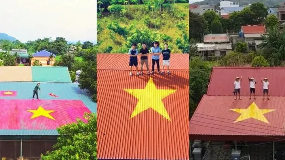 กระแส "เปลี่ยนหลังคาแต่ละหลังเป็นรูปธงชาติ" ในเวียดนาม: แรงบันดาลใจแห่งชาติ