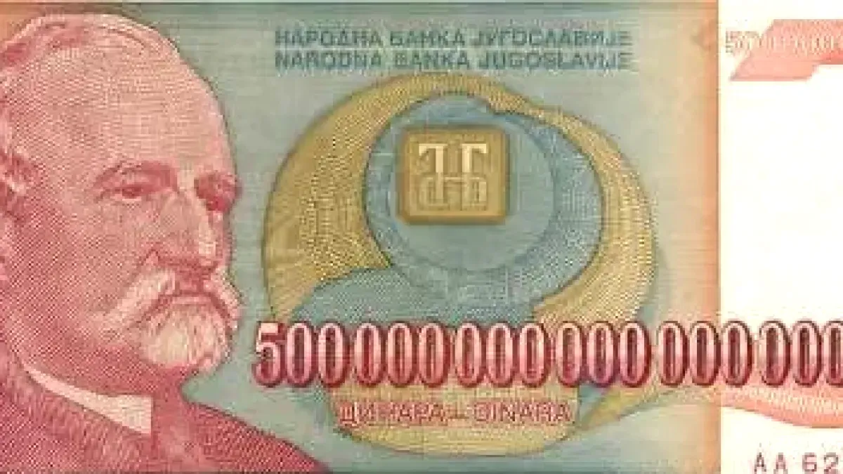 "500,000,000,000,000,000,000 ดีนารา!" ธนบัตรมูลค่าสูงสุดแห่งยูโกสลาเวีย ...