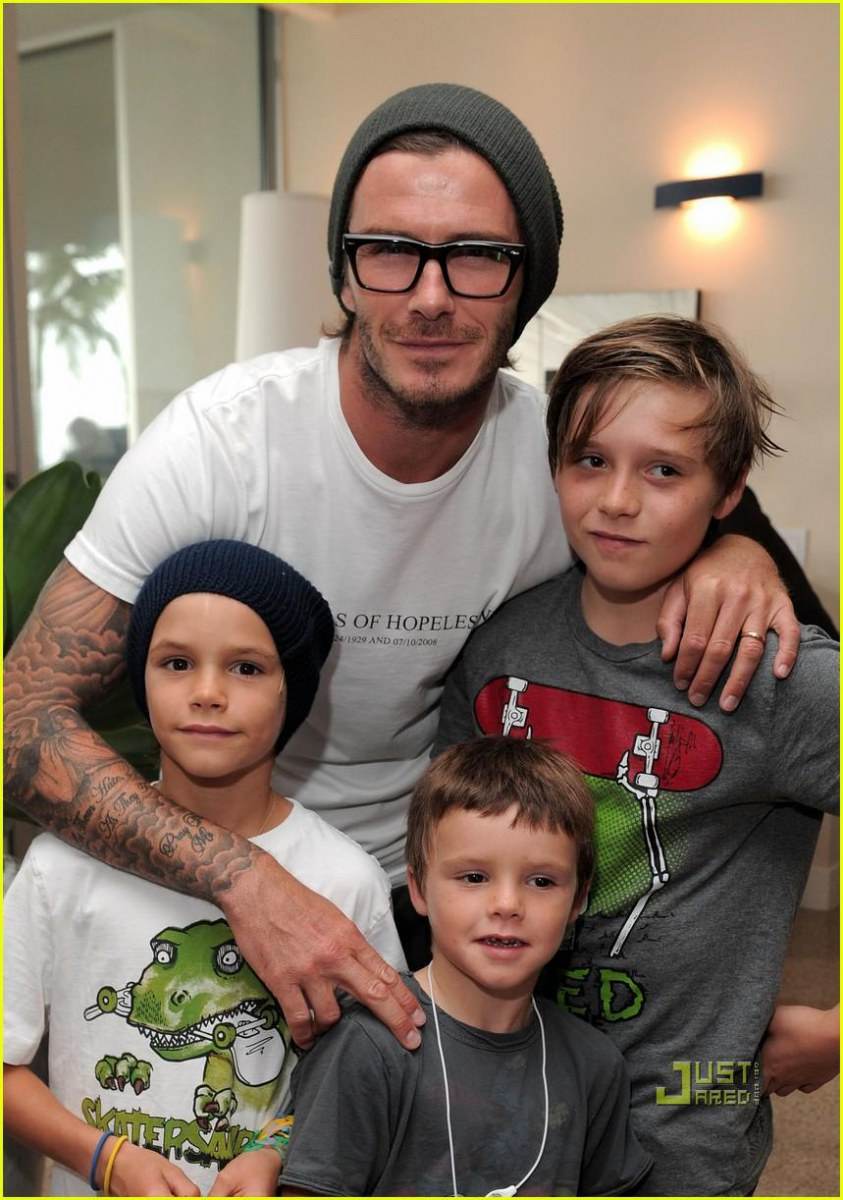 David Beckham Kinects With His Kids