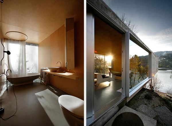 Riverfront Architecture – Contemporary Concrete House Overlooking River ...