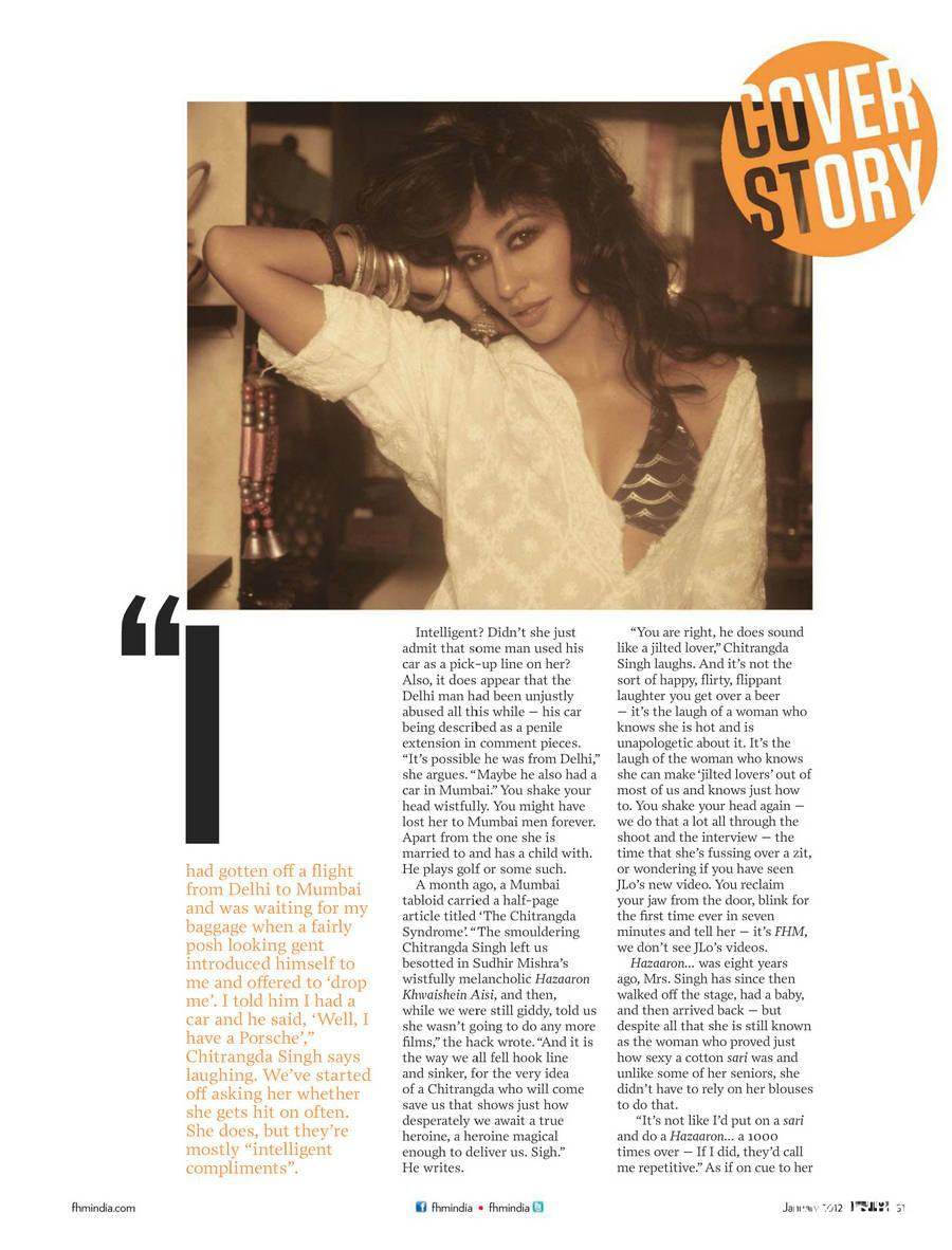 Chitrangada Singh @ FHM India January 2012