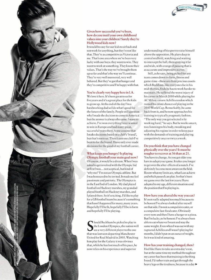 David Beckham @ Men's Health UK March 2012