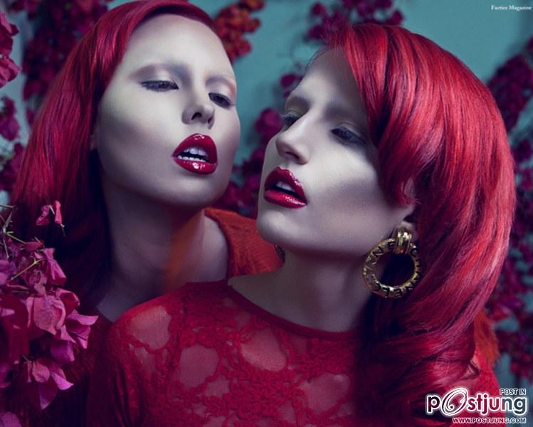 Vamp Red Looks Factice Magazine