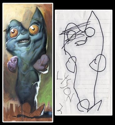 เมื่อนักวาดอาชีพ เอาภาพเด็กอนุบาลมาต่อยอด